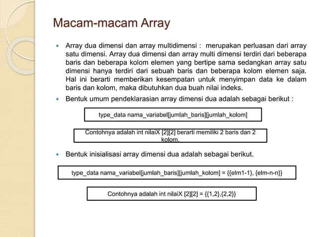 SLIDE ARRAY pemrograman dasar PART 1.pptx
