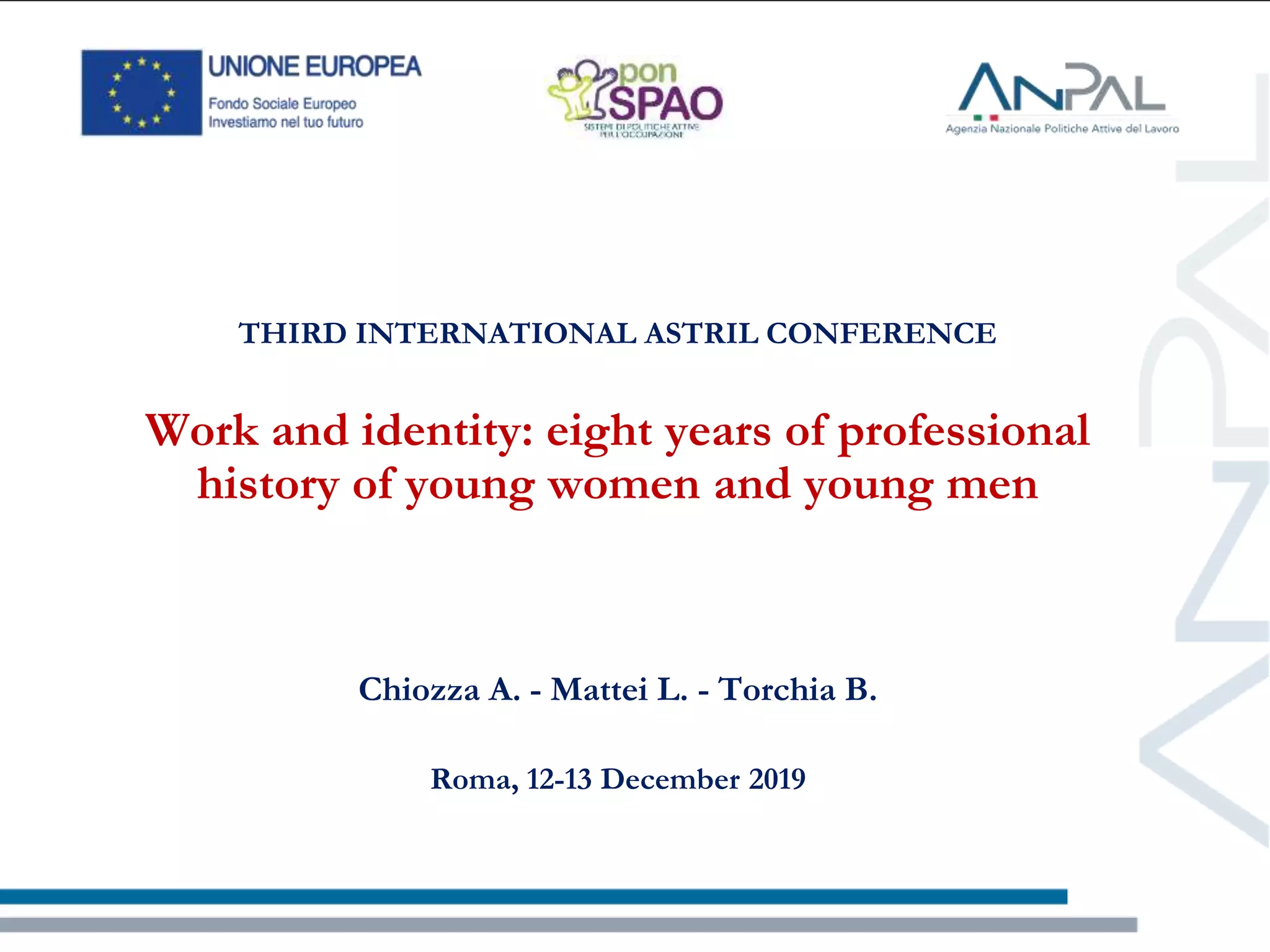Work and identity: eight years of professional history of young women ...
