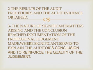 CHAPTER 1 AUDIT DOCUMENTATION | PPT