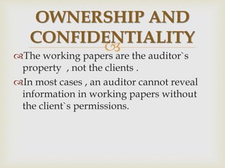 CHAPTER 1 AUDIT DOCUMENTATION | PPT