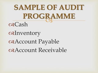 CHAPTER 1 AUDIT DOCUMENTATION | PPT