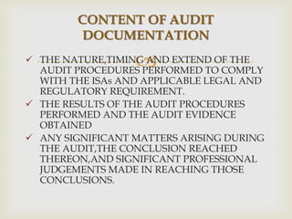 CHAPTER 1 AUDIT DOCUMENTATION | PPT