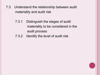 Audit Chapter 7 | PPTX | Business Accounting & Finance | Business