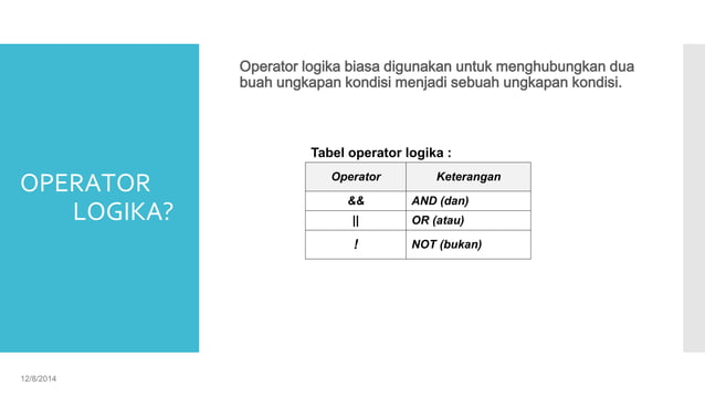Slide bab 2_perintah masukan dan operator | PPT
