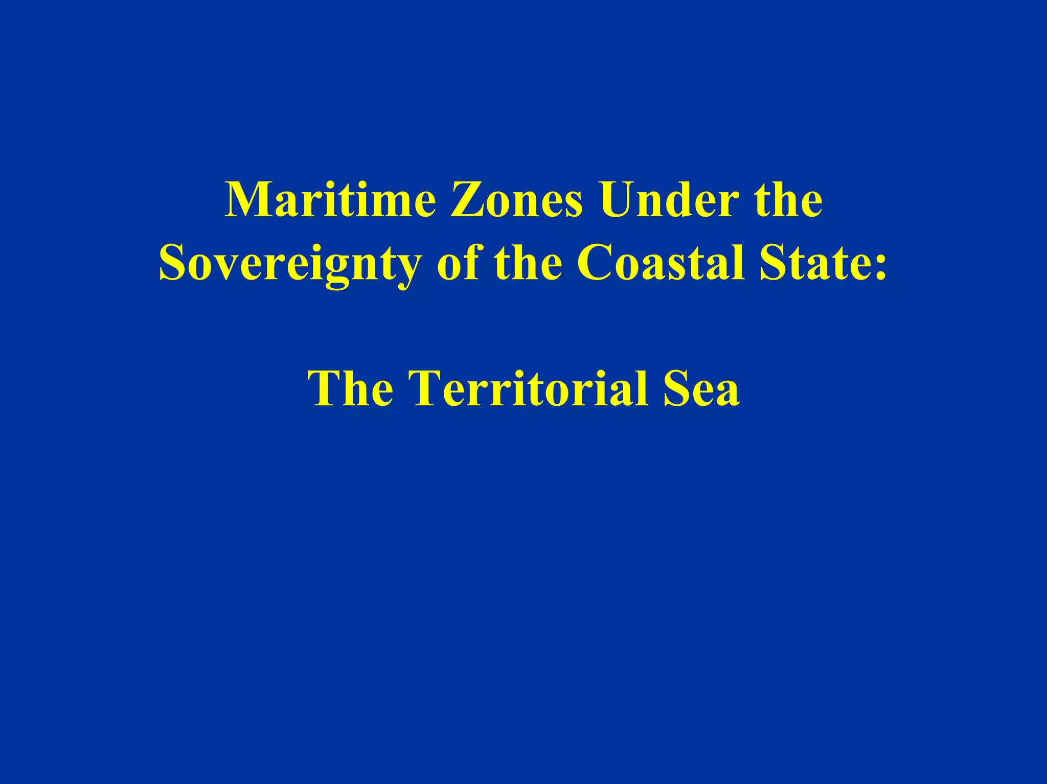 MARITIME ZONE AND JURISDICTION | PDF