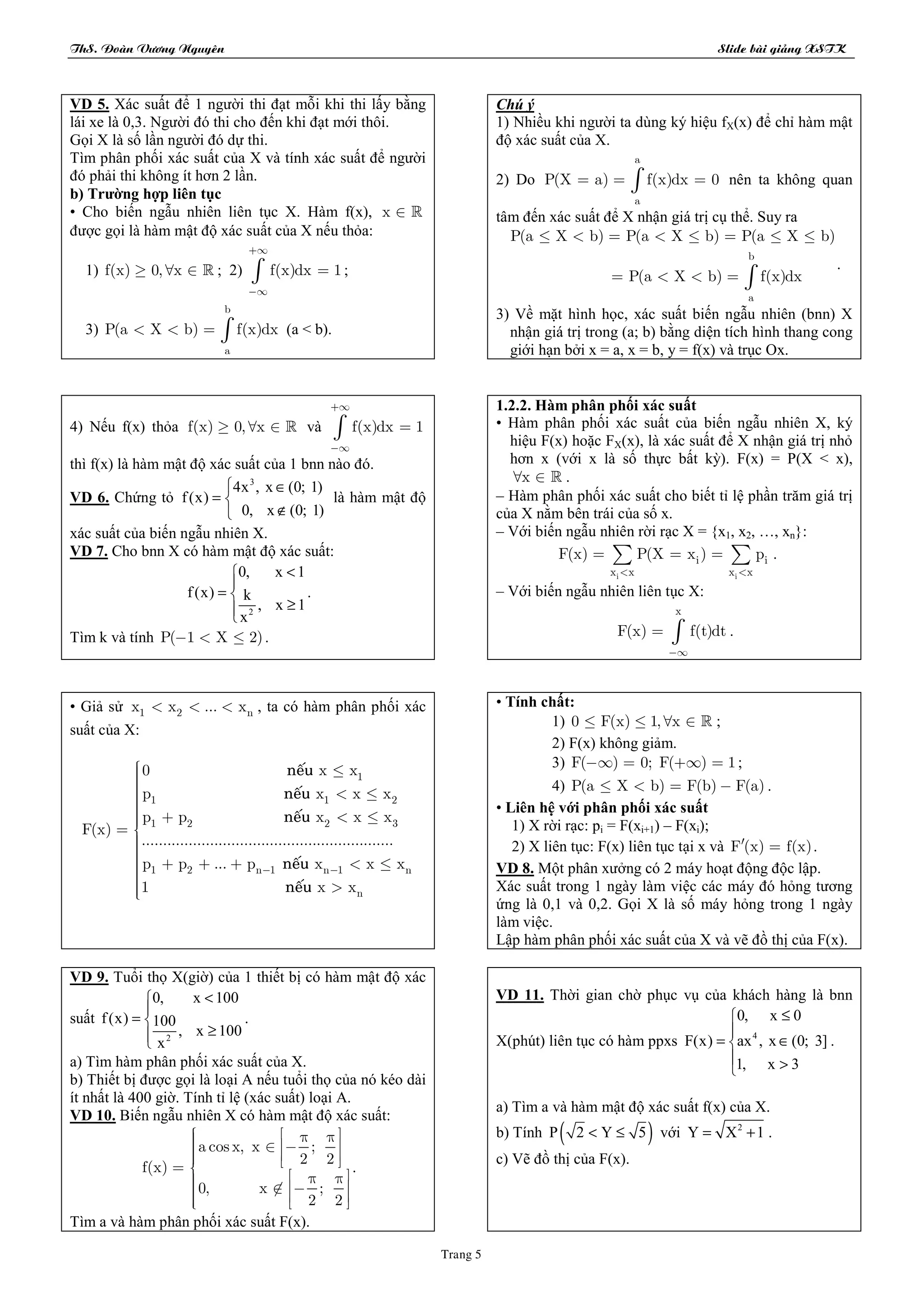 Slide bài giảng tổng hợp xác suất thống kê | PDF
