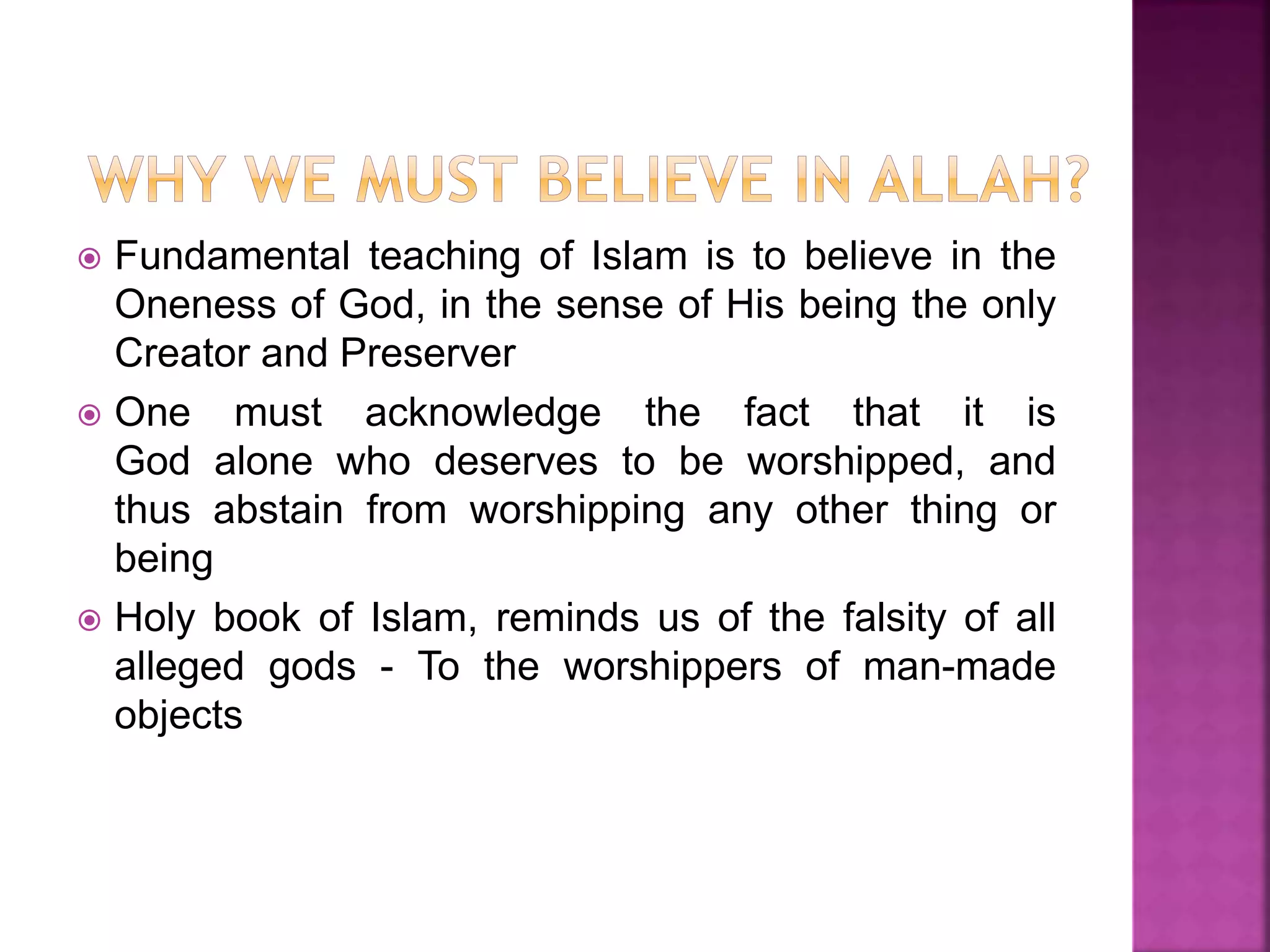 belief in allah | PPTX