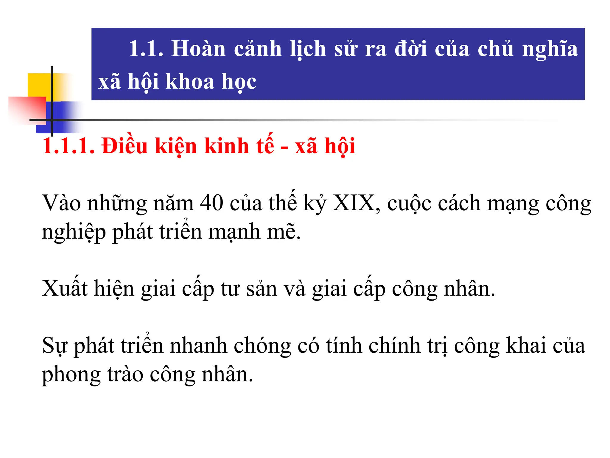 Slide Bài giảng môn CNXH khoa học - C1..pptx