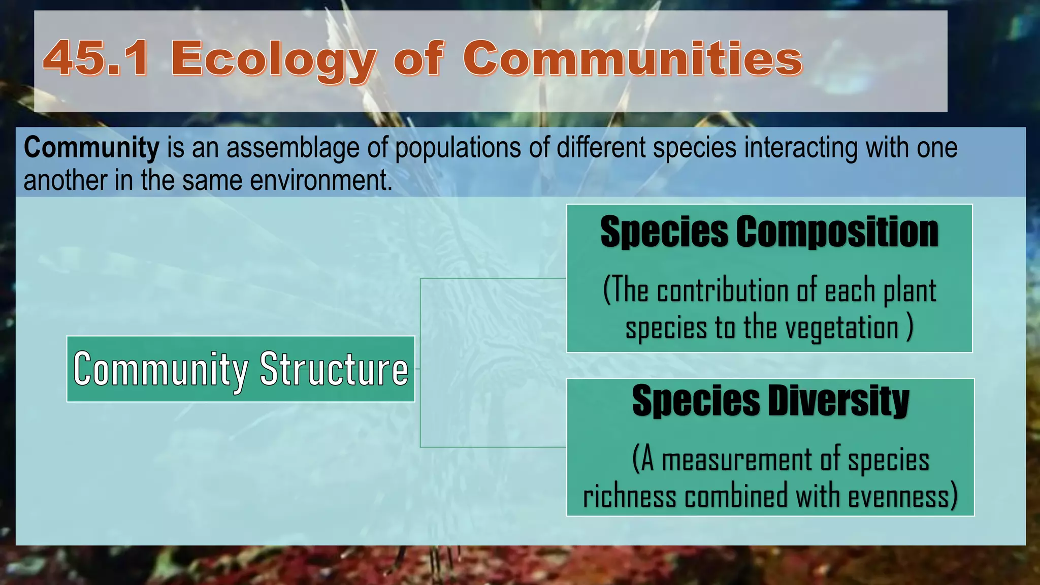 COMMUNITY AND ECOSYSTEM ECOLOGY | PDF