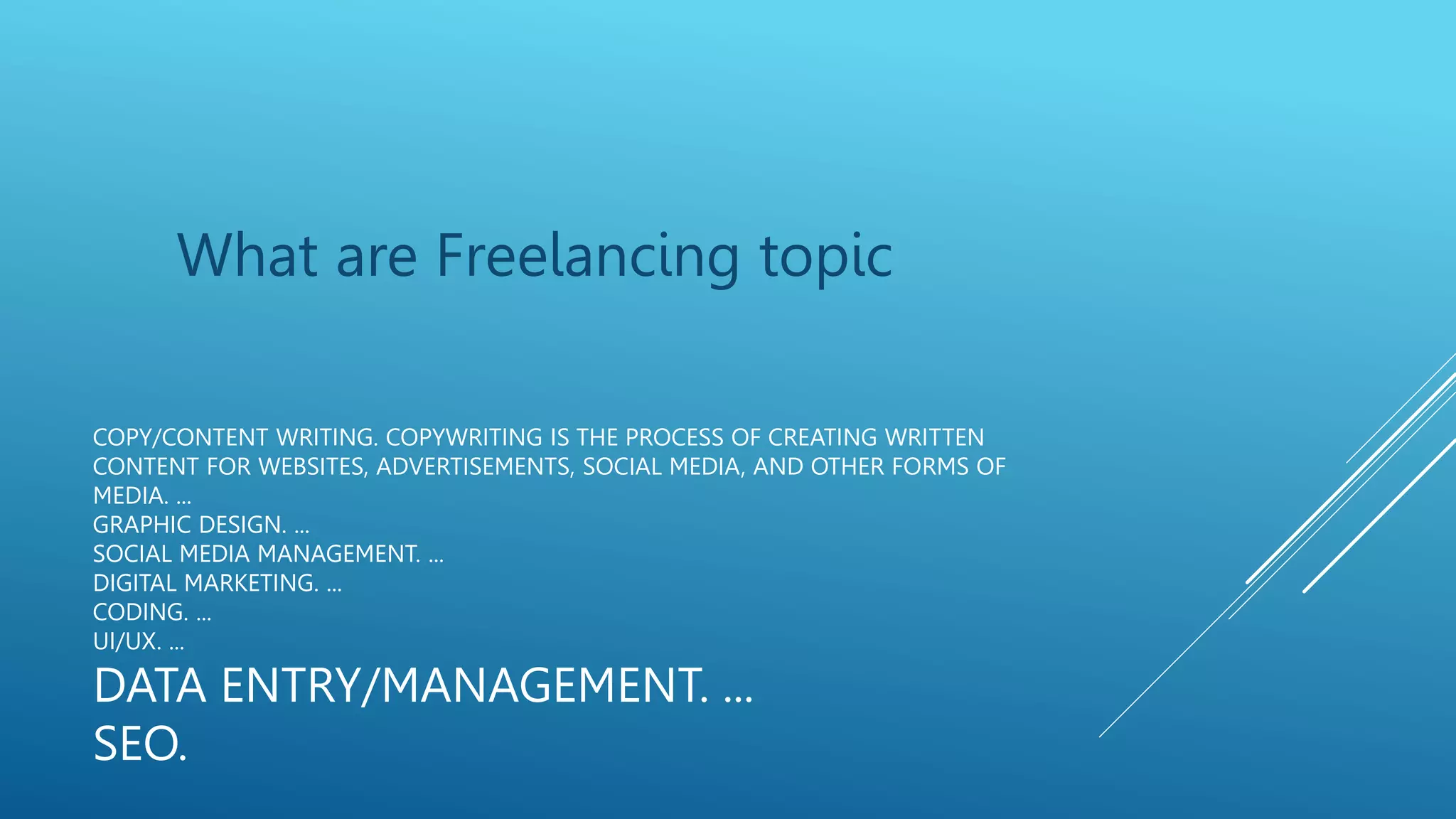 Freelancing | PPT | Free Download