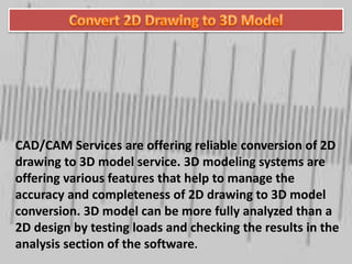 Convert 2d Drawing to 3d Model | PPTX