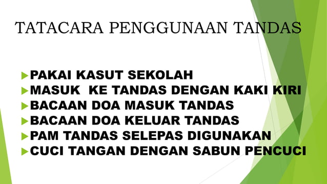 Slide cara penggunaan tandas | PPTX