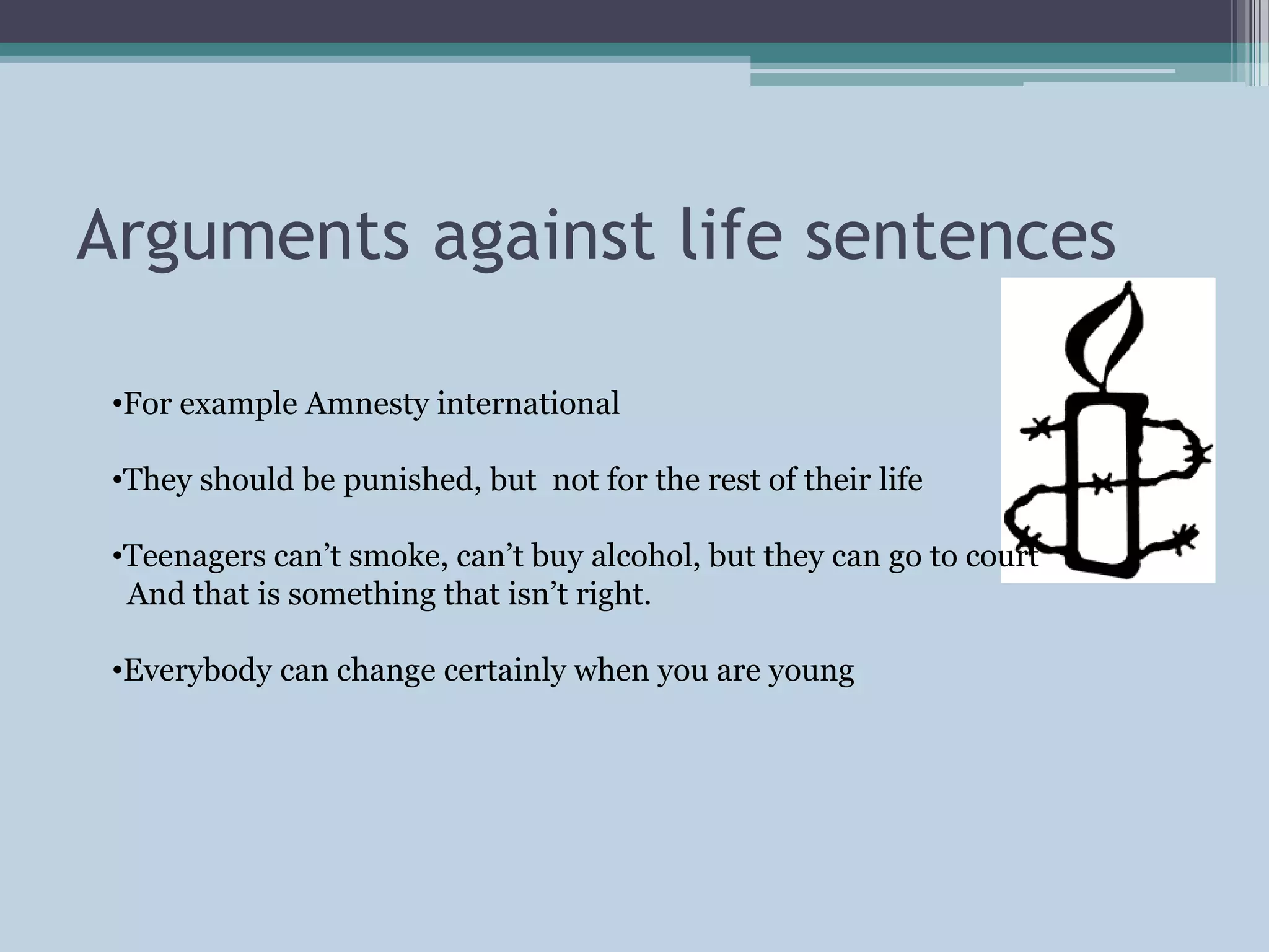 life sentences for teenagers | PPTX