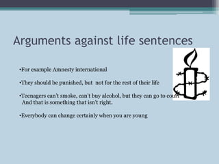 life sentences for teenagers | PPTX