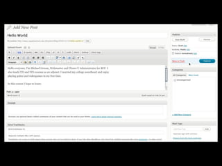 Filling out your blog profile and writing your first blog posts | PDF