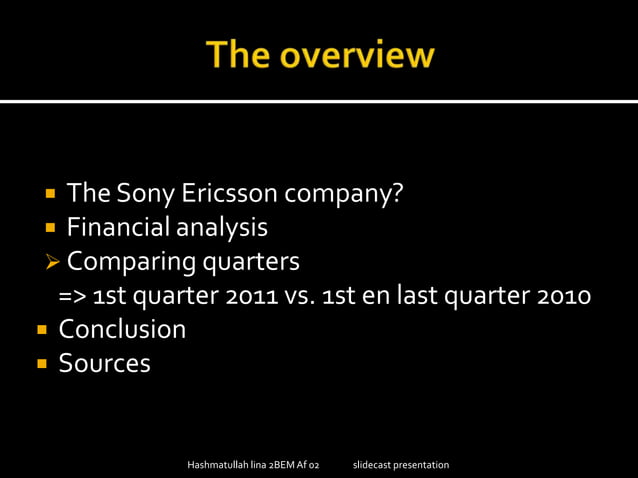 a presentation of sony ericsson by lina | PPT