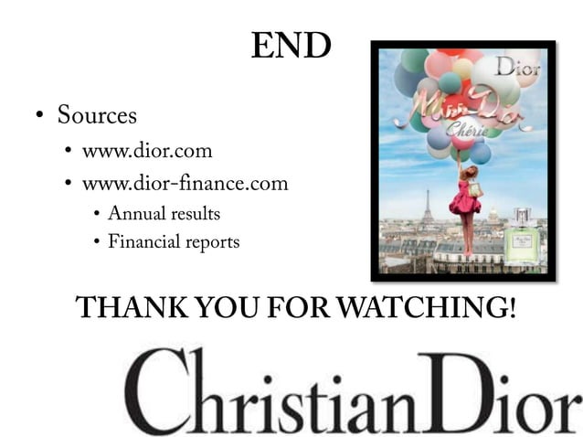 Financial analysis Christian Dior | PPT