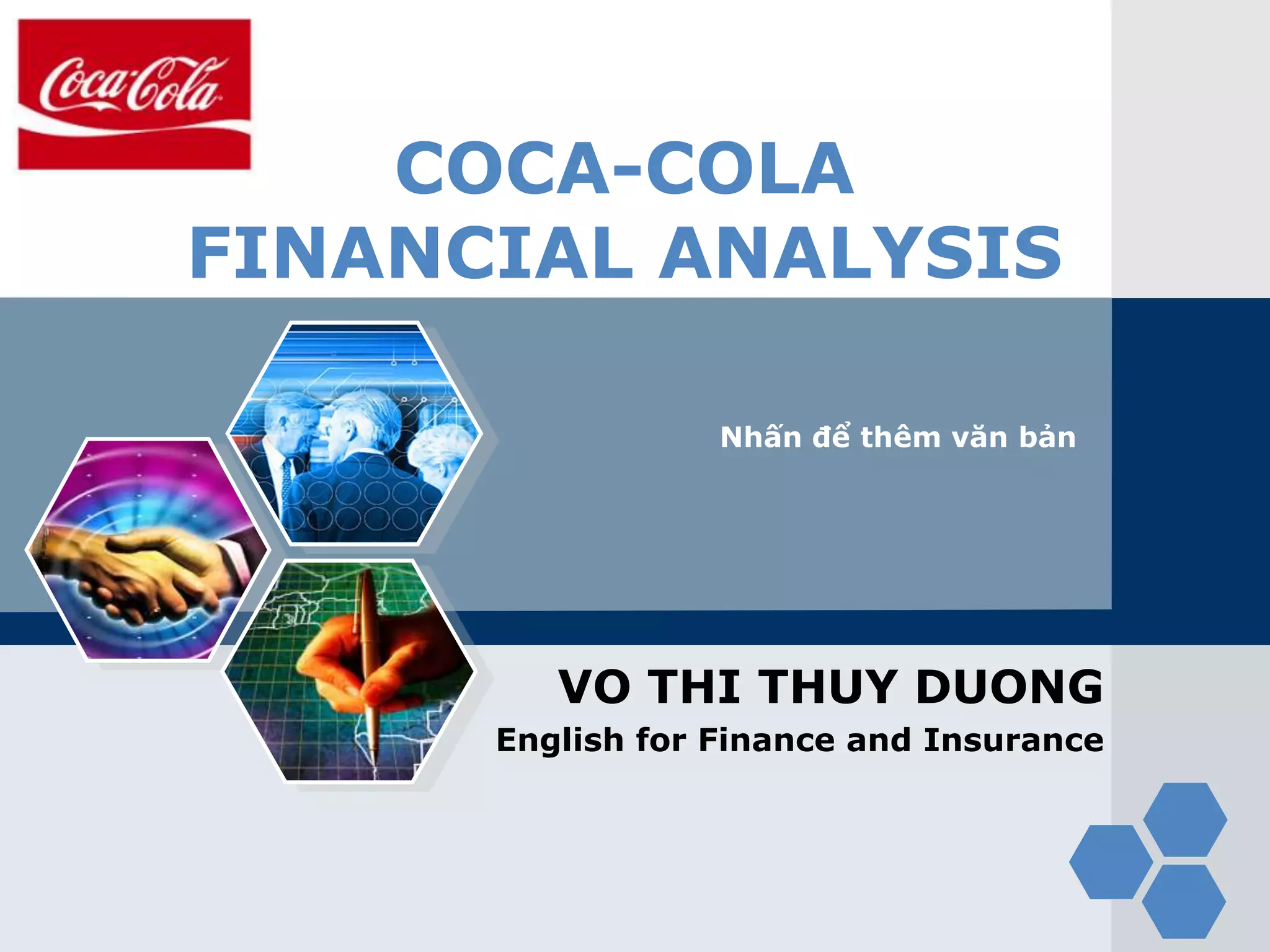 Coca-cola financial analysis statement | PPT