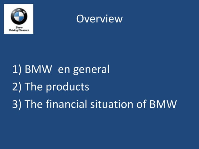 The financial situation of BMW in the year 2010 | PPTX