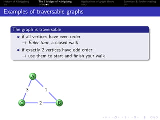 Königsberg, Euler and the origins of graph theory | PDF