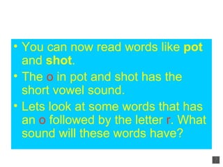 Blending Words With r-Controlled | PPT