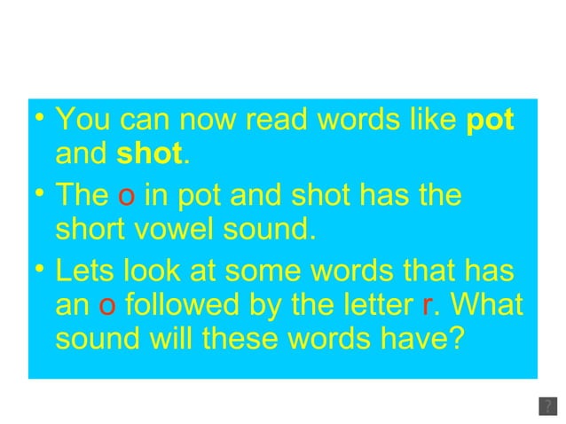 Blending Words With r-Controlled | PPT