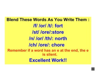 Blending Words With r-Controlled | PPT