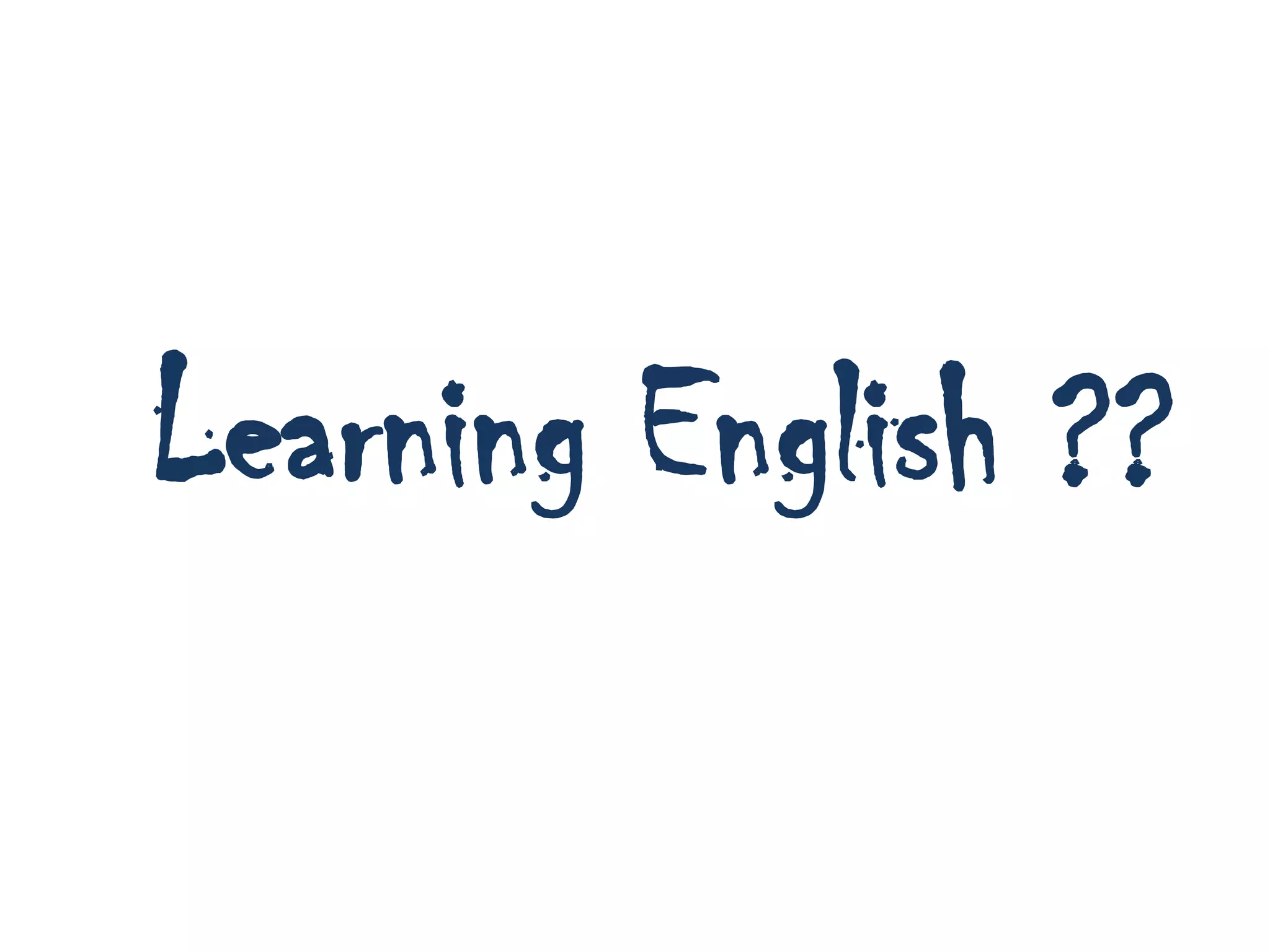 Learning English | PPT