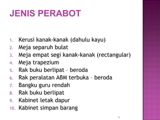 Slide ceramah perolehan perabot | PPT