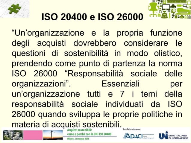 La norma ISO 20400 sugli acquisti sostenibili | PPTX | Logistics | Business