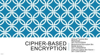 Slide cipher based encryption | PPT