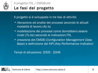 ITIL / CMDBuild: un esempio di progetto di BPR e riuso in ambito ICT | PPT