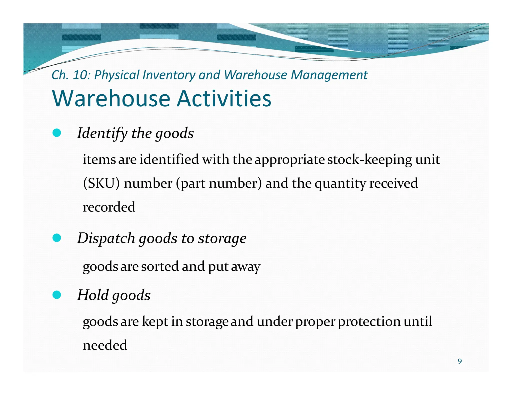 PHYSICAL INVENTORY CONTROL AND WAREHOUSE MANAGEMENT | PDF