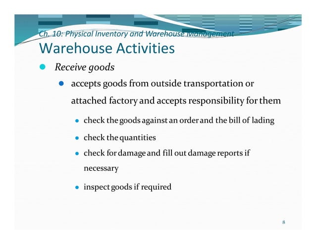PHYSICAL INVENTORY CONTROL AND WAREHOUSE MANAGEMENT | PDF