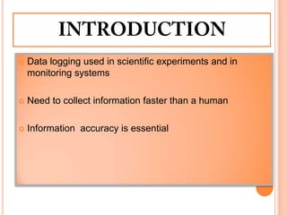 Assignment 3 data logging | PPT