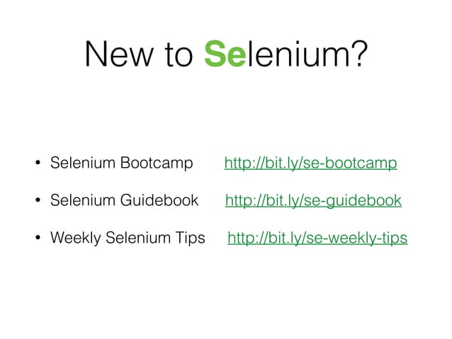 Practical Tips And Tricks For Selenium Test Automation Dave Haeffner Ppt