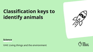 classification keys to identify animals - science | PPT