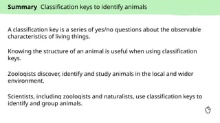 classification keys to identify animals - science | PPTX