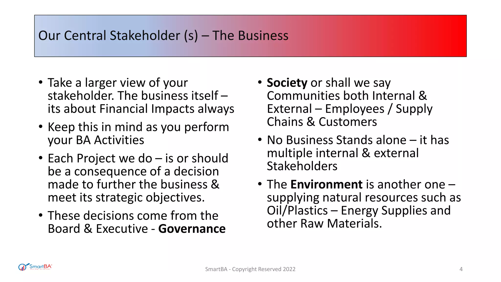 BA VALUE FOR AN ESG FRAMEWORK FOR A SUSTAINABLE BUSINESS MODEL IIBA | PPT