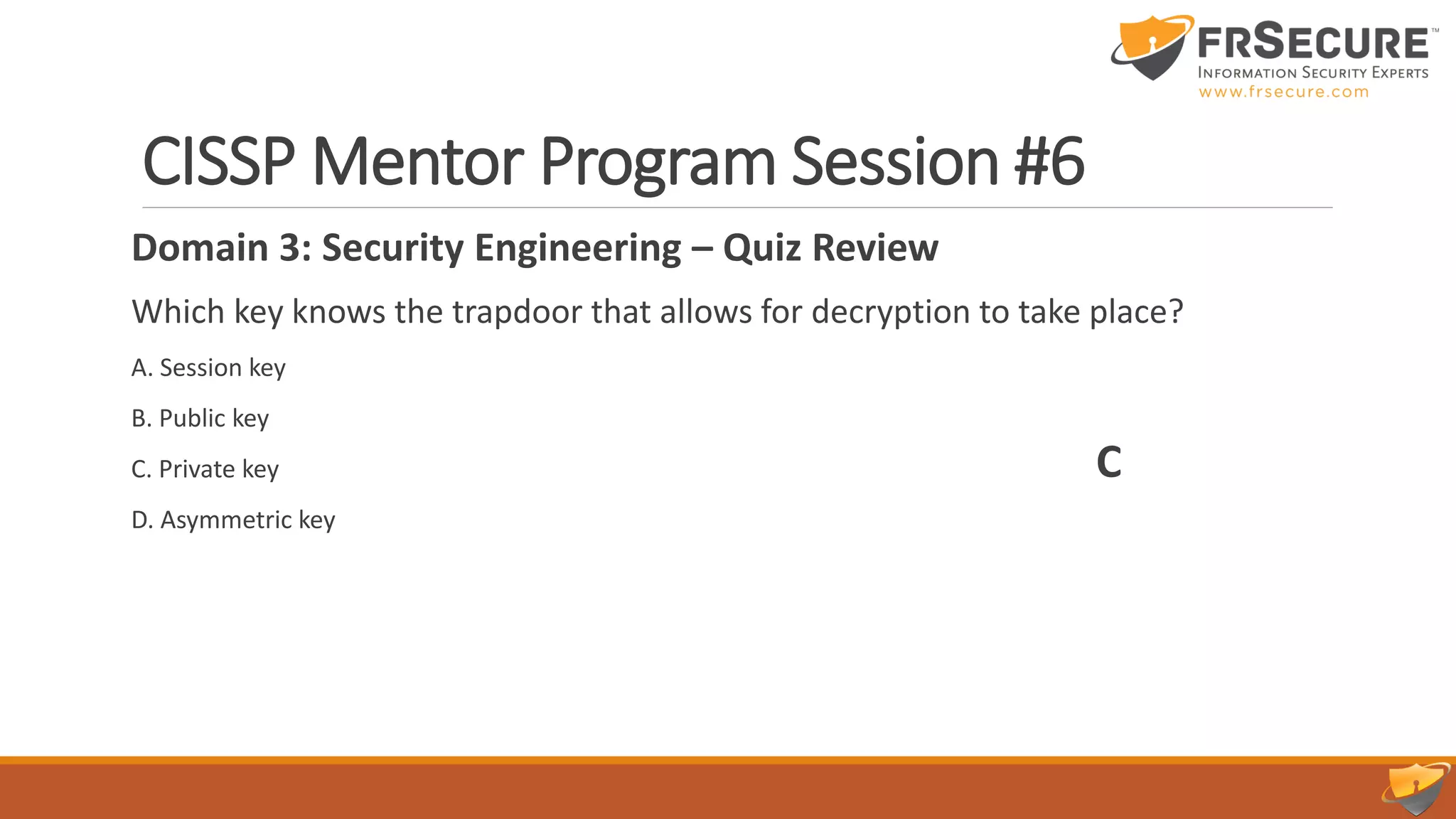Slide Deck CISSP Class Session 6 | PPT