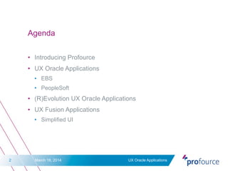 Evolution of UX in Oracle Applications | PPT