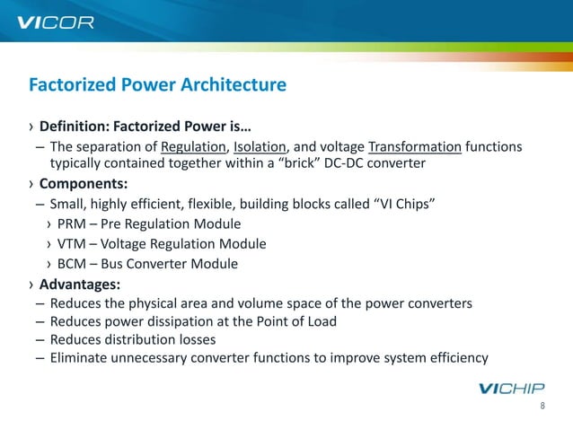 VI Chip PRM® Pre-Regulated Module | PPTX