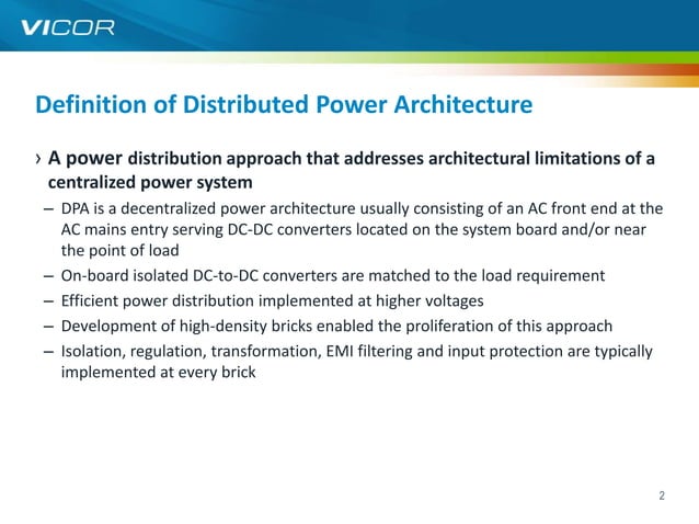 Distributed Power Architecture (DPA) | PPTX | Computer Networking | Computing