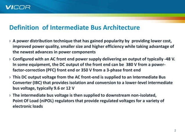 Intermediate Bus Architecture (IBA) | PPTX | Technology & Computing