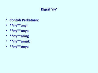 Slide Digraf power point BM tahun 1 tanpa gambar | PPTX
