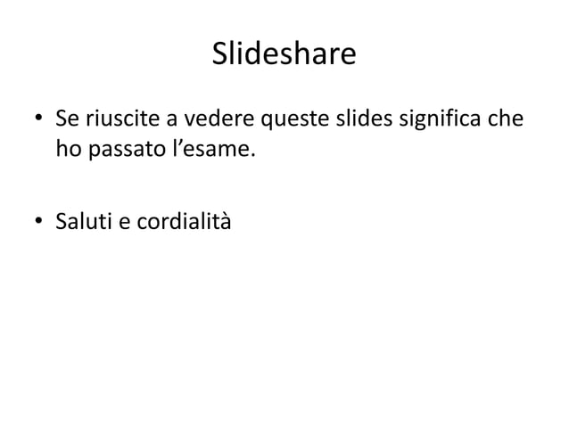 Slide di prova | PPTX