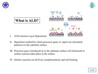 Atomic Layer Depostion , 7th Jan 2014 | PPT
