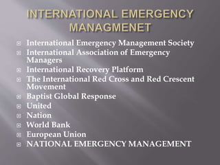 Slide disaster managment | PPT