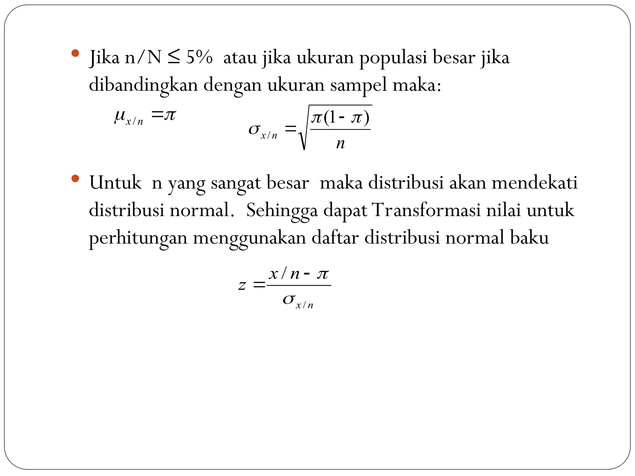 statistika inferensi distribusi sampling | PPT