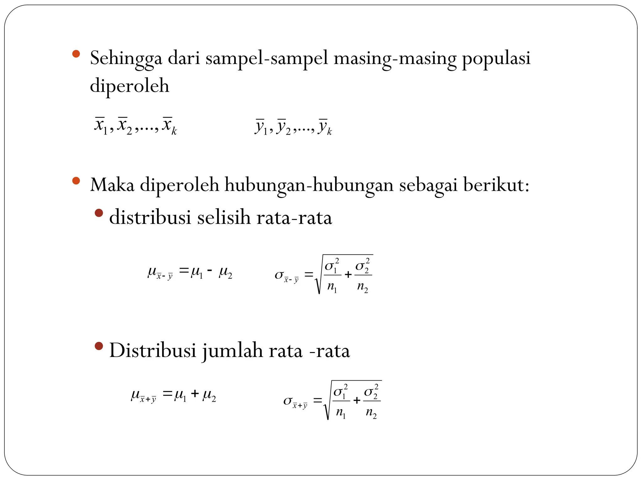 statistika inferensi distribusi sampling | PPT